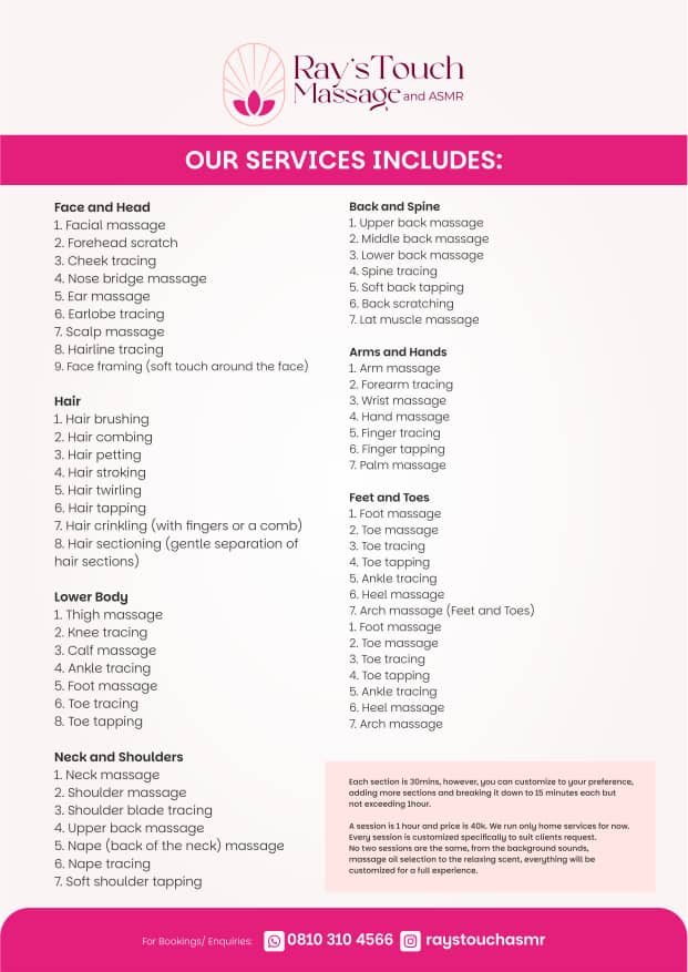 Ray’s Touch Massage and ASMR: Creating Safe Spaces, Soothing Wellness ...